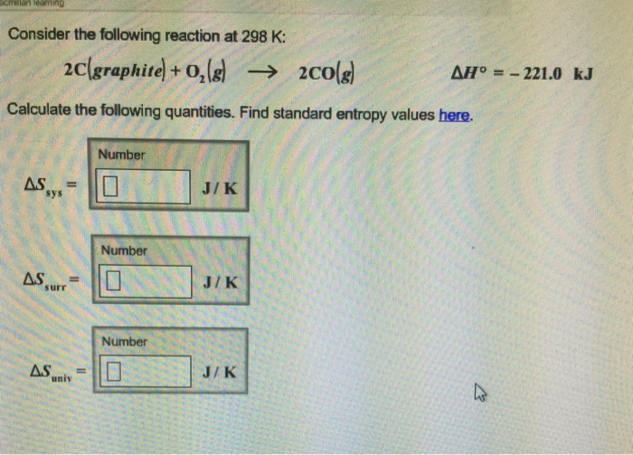 Solved Consider the following reaction at 298 K: AH221.0 kJ | Chegg.com