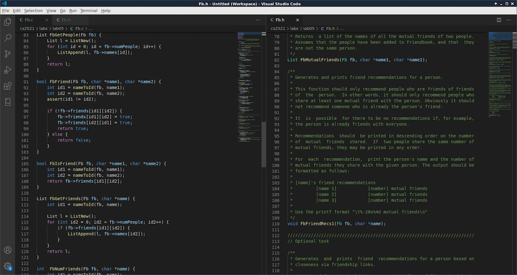 Solved Task 1 Implement the FbUnfriend() function in | Chegg.com