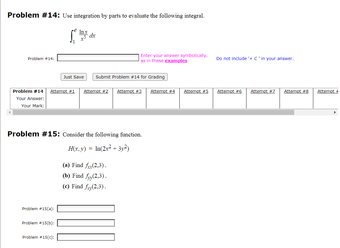 Solved Problem #14: Use integration by parts to evaluate the | Chegg.com