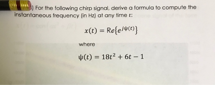 Solved Derive a formula to compute the instantaneous | Chegg.com