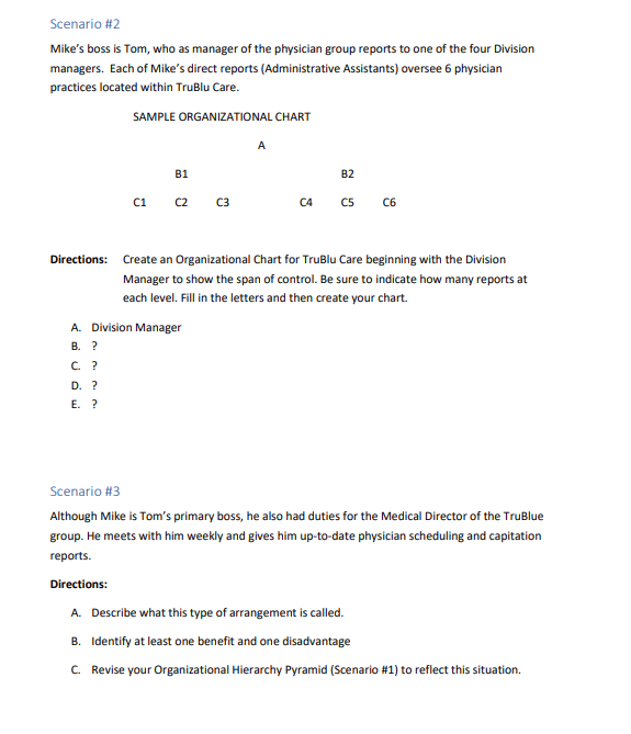 Solved Applying Organizing Skills: Three Scenarios Scenario | Chegg.com
