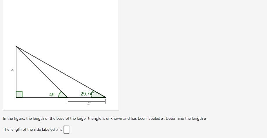 Solved In the figure, the length of the base of the larger | Chegg.com