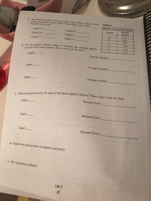 Solved Lab 2 Graphing Measurements And Data Analysis 