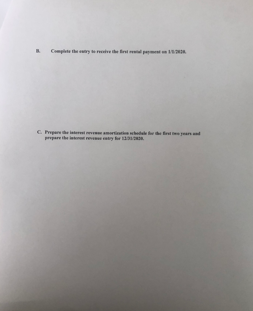 Solved 1. (LESSOR ENTRIES FOR FINANCING LEASE WITH A | Chegg.com