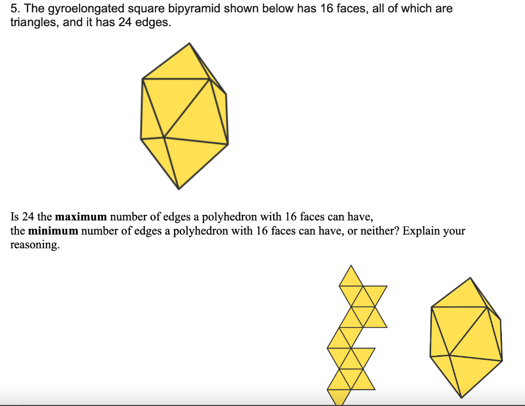 Solved 5. The gyroelongated square bipyramid shown below has | Chegg.com