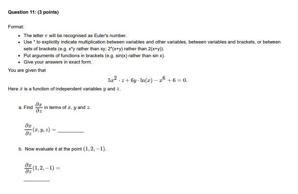 Solved Format - The letter e will be recognised as Euler's | Chegg.com