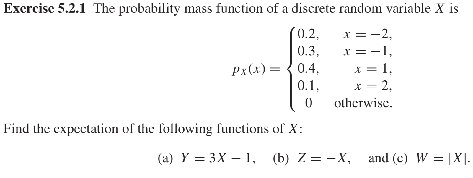 Solved Exercise 5.2.1 The probability mass function of a | Chegg.com