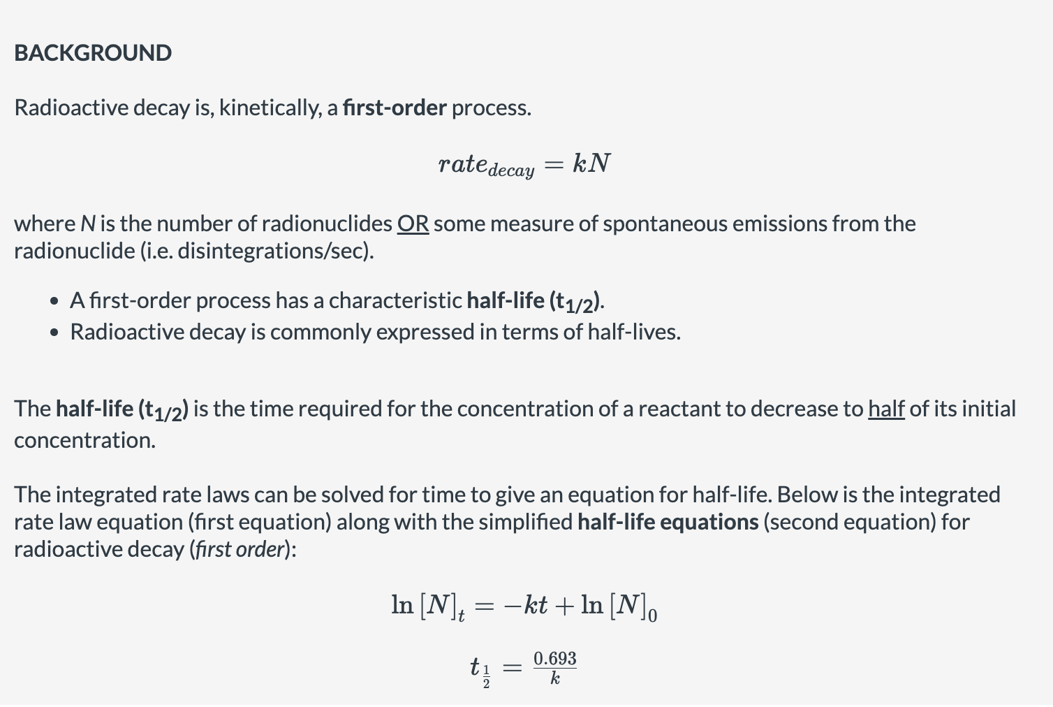 Solved Calculating Half-Life Consider the data table below | Chegg.com