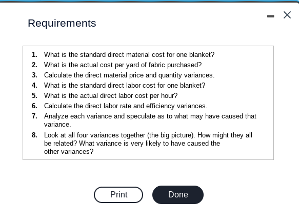 Solved Data tableData tableRequirements 1. What is the | Chegg.com