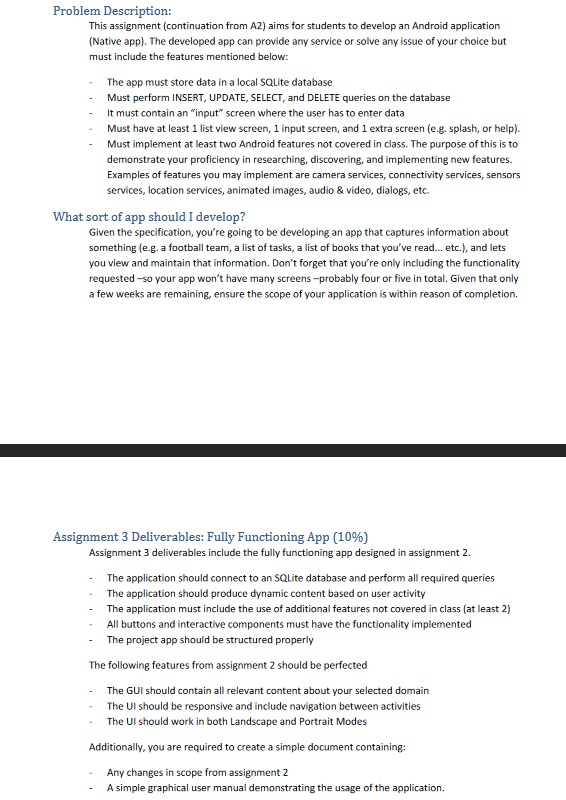 Solved Problem Description: This assignment (continuation | Chegg.com