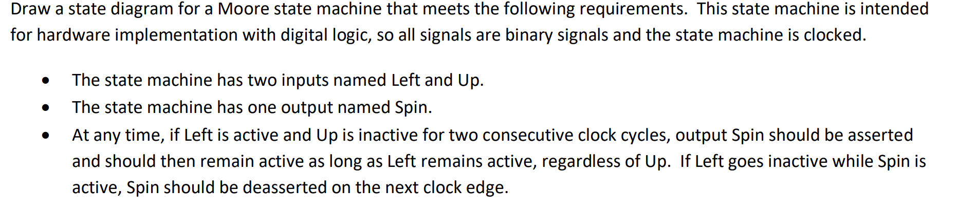 Draw a state diagram for a Moore state machine that | Chegg.com