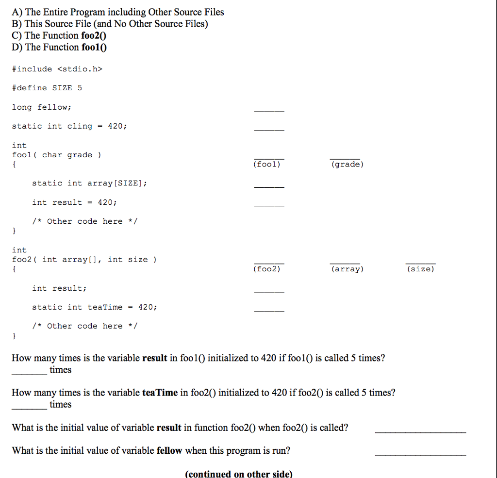 Solved A) The Entire Program including Other Source Files B) | Chegg.com