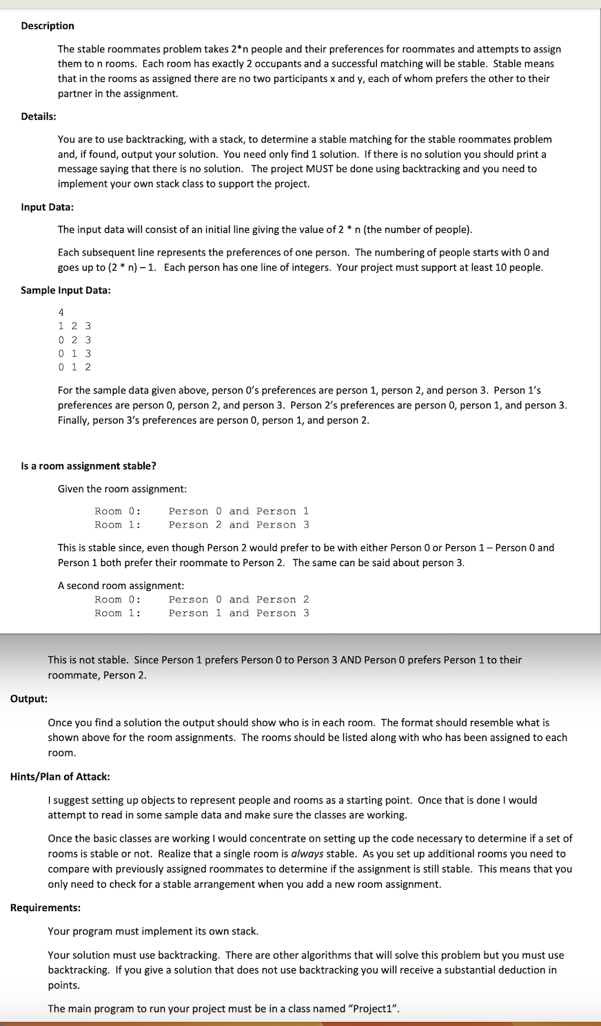 Solved The stable roommates problem takes 2∗n people and | Chegg.com