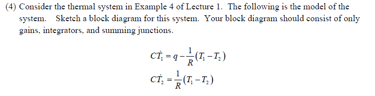 4) Consider the thermal system in Example 4 of | Chegg.com