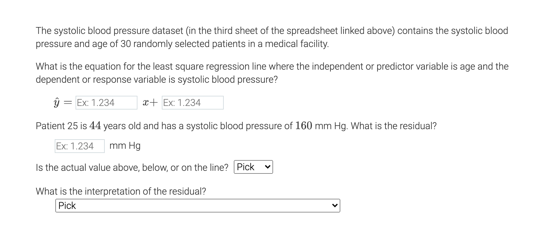 Solved The Systolic Blood Pressure Dataset in The Third Chegg