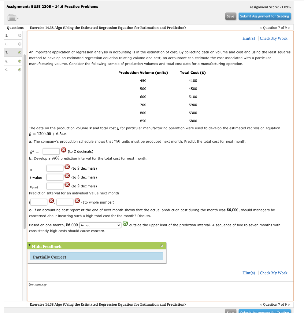Solved Assignment: BUSI 2305 - 14.6 Practice Problems | Chegg.com