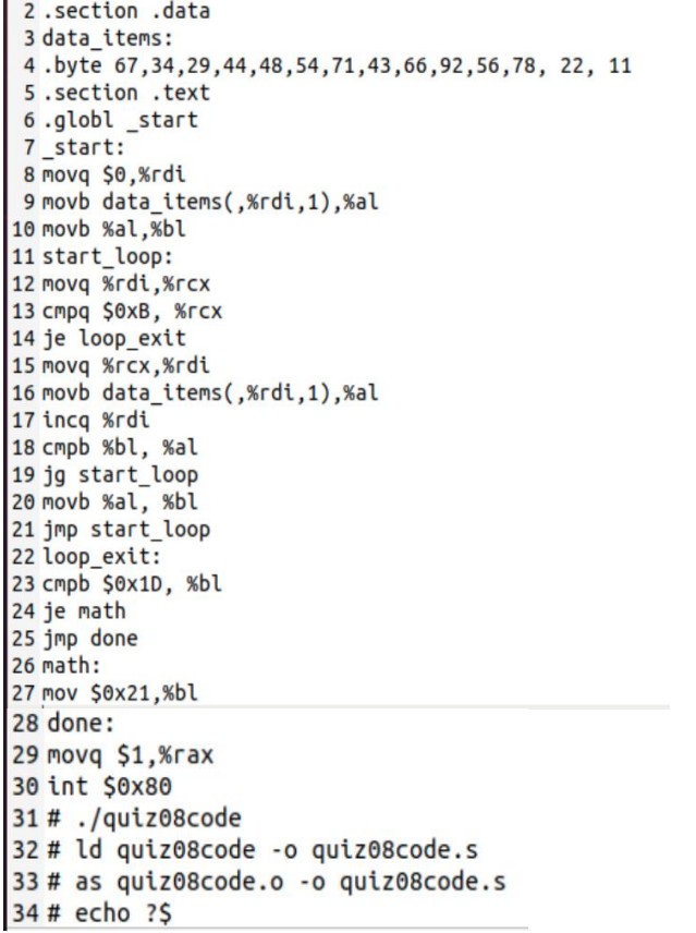 Solved 2.section data 3 data_items: 4.byte | Chegg.com