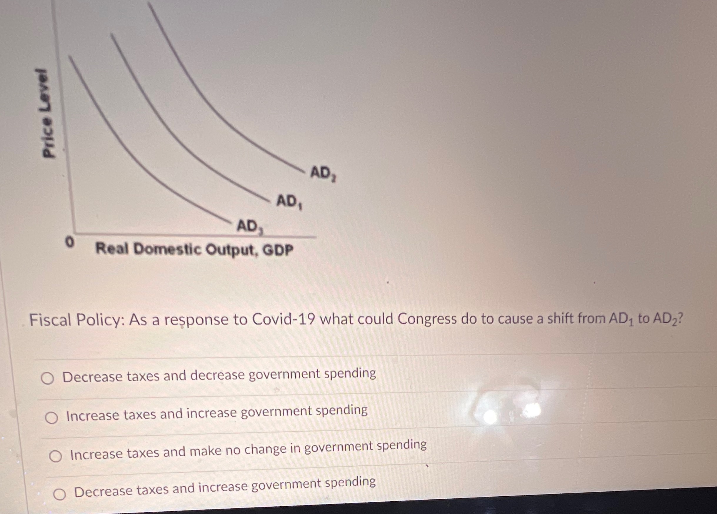 Solved Fiscal Policy: As a response to Covid-19 ﻿what could | Chegg.com