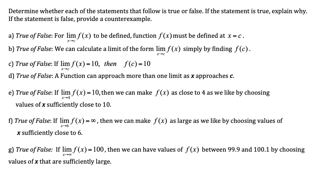 Solved Determine whether each of the statements that follow | Chegg.com