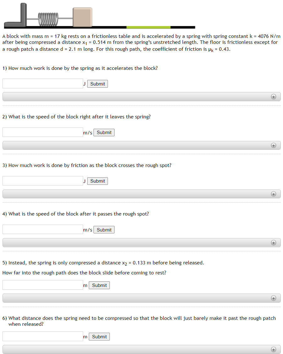 Solved A block with mass m=17 kg rests on a frictionless | Chegg.com