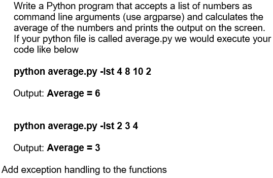 Solved Write a Python program that accepts a list of numbers | Chegg.com