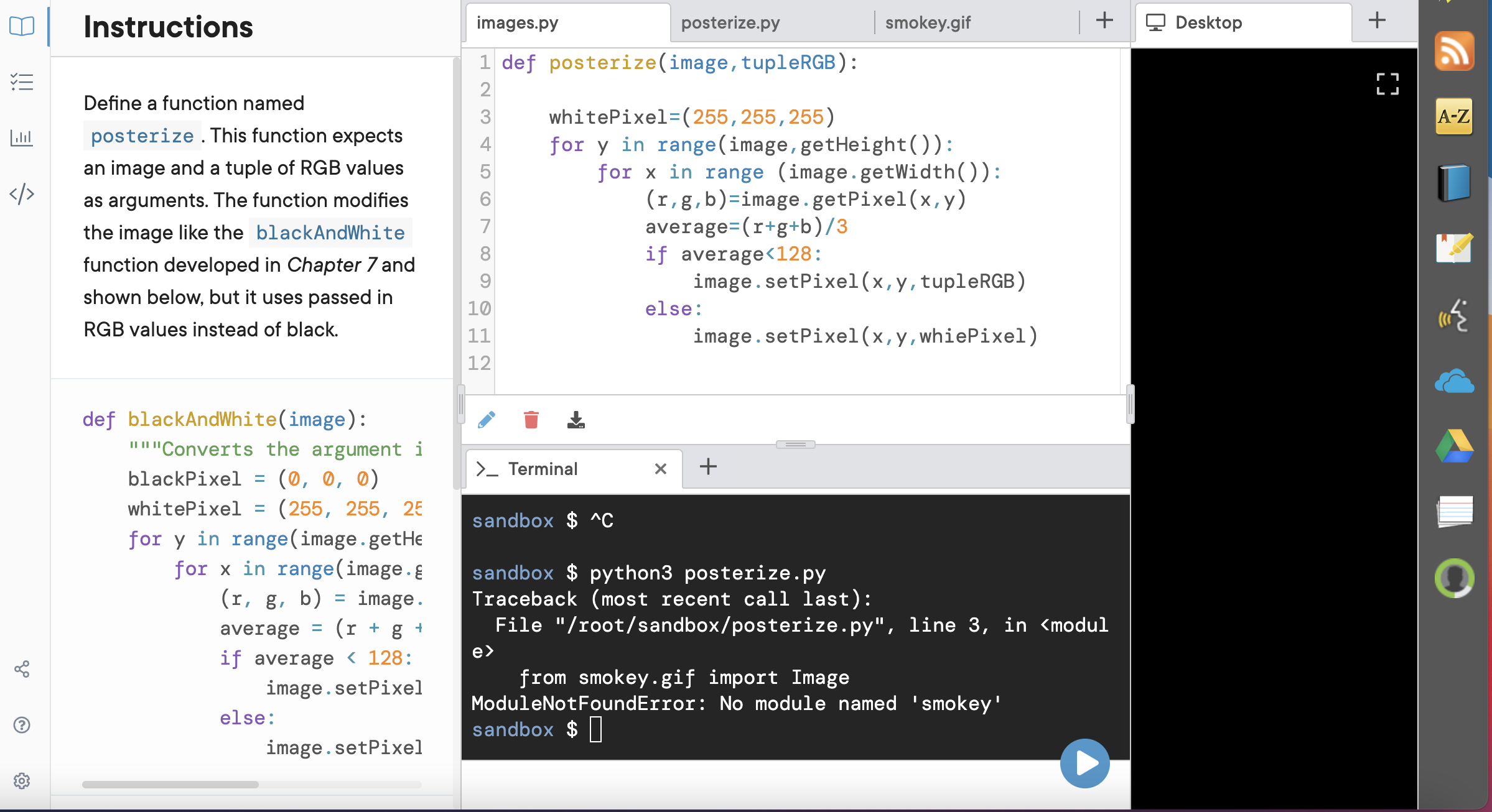 Solved Instructions Define a function named posterize. This | Chegg.com