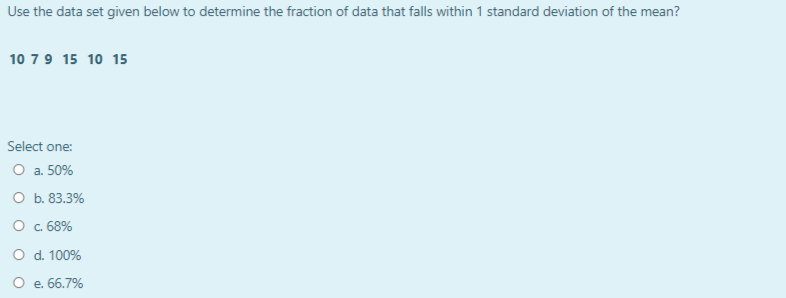 Solved Use the data set given below to determine the | Chegg.com
