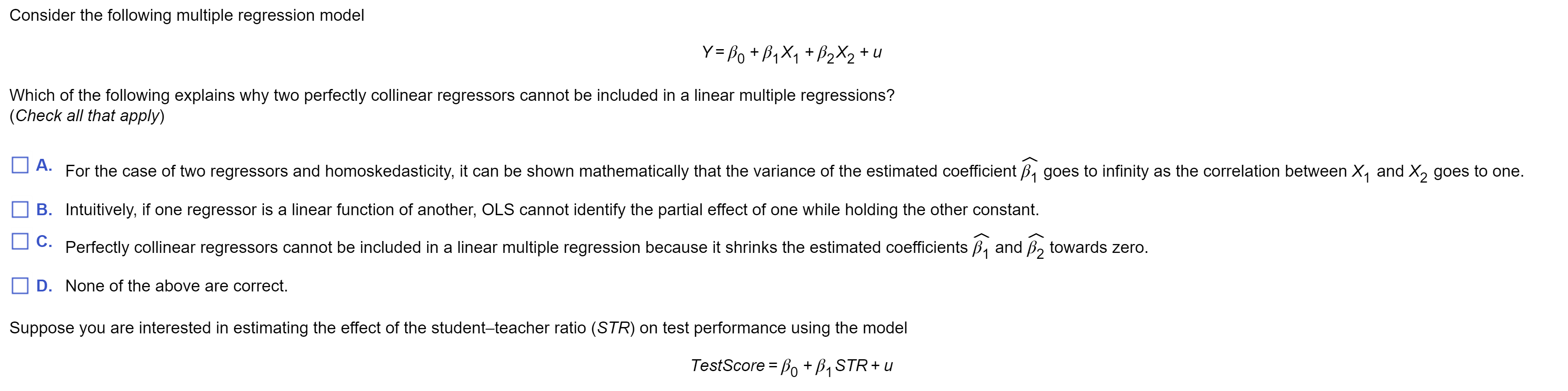 Solved Consider the following multiple regression model Y = | Chegg.com