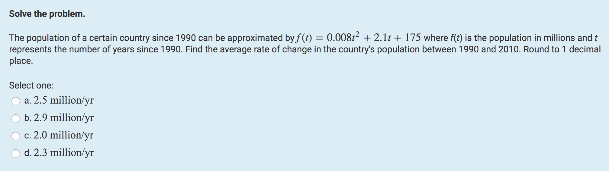 Solved Solve the problem. The population of a certain | Chegg.com