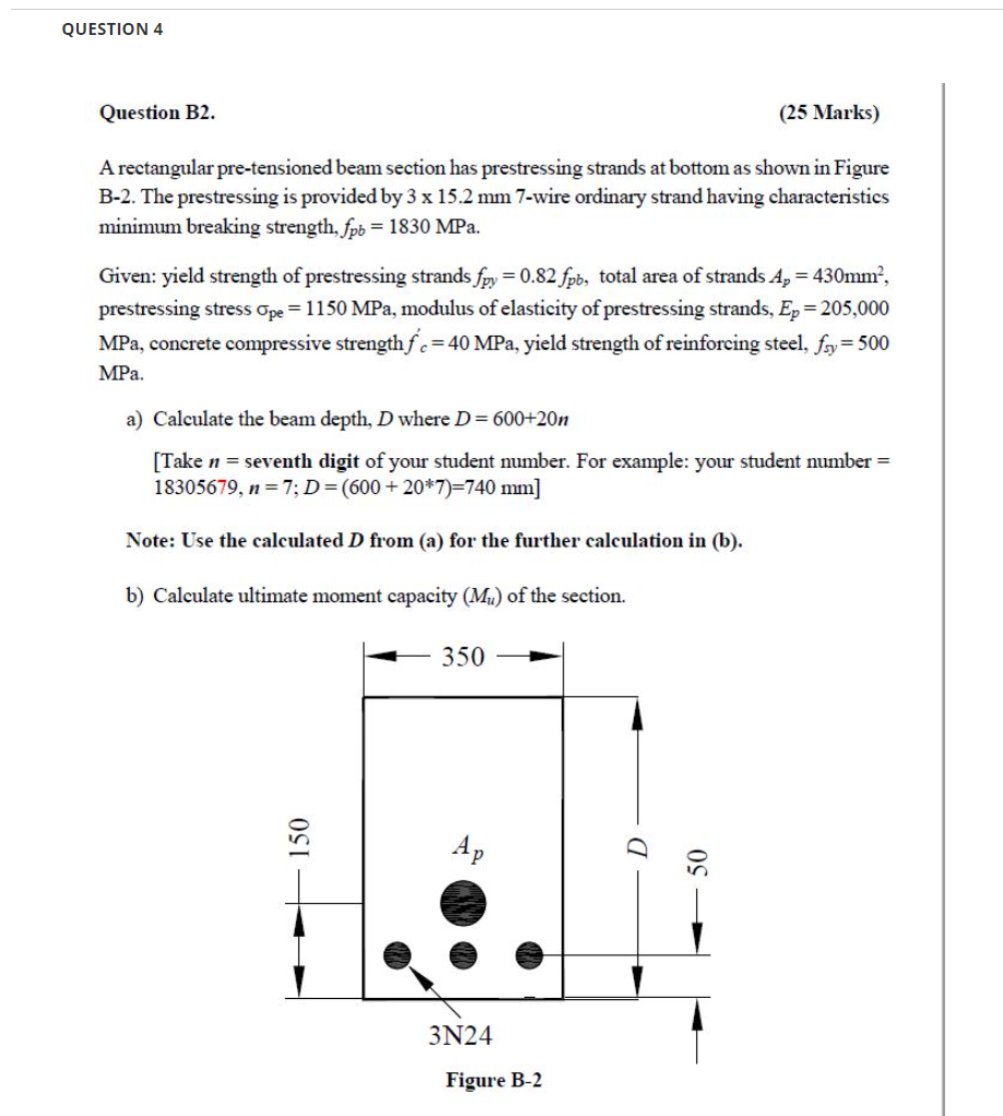 Solved QUESTION 4 Question B2. (25 Marks) A rectangular | Chegg.com