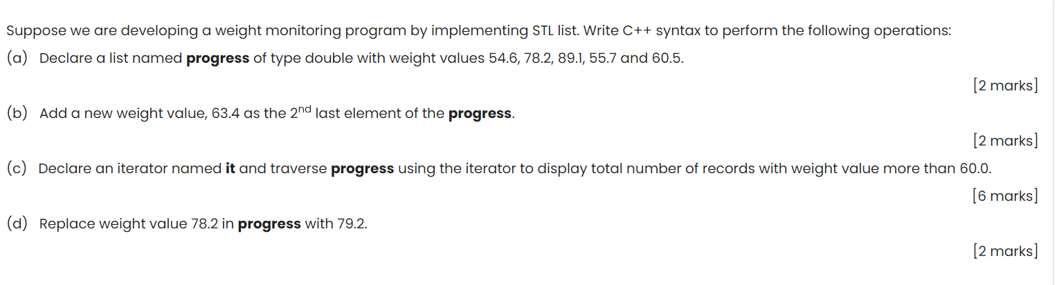 Solved Suppose we are developing a weight monitoring program | Chegg.com