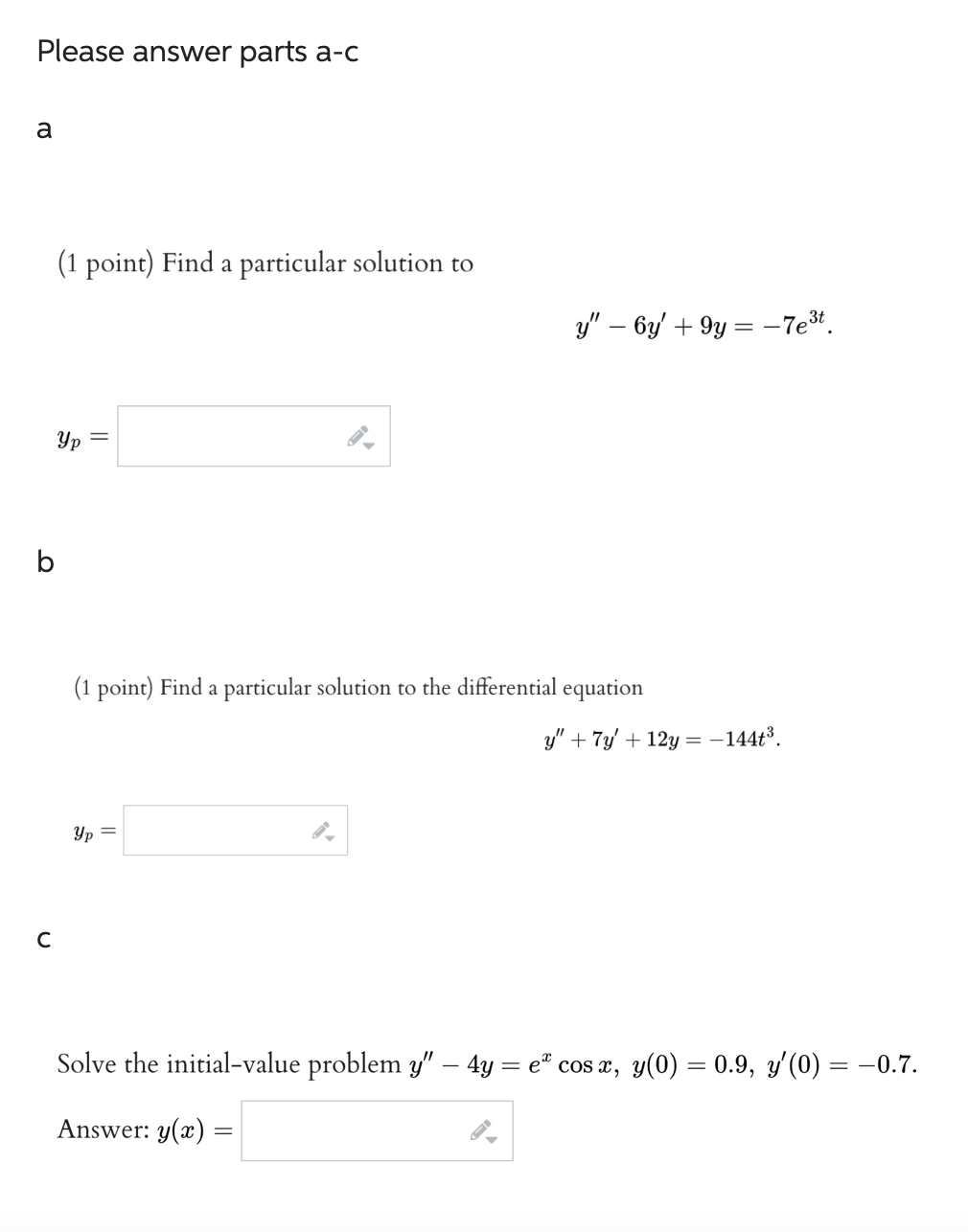 Solved Answer all parts, this question was previously posted | Chegg.com