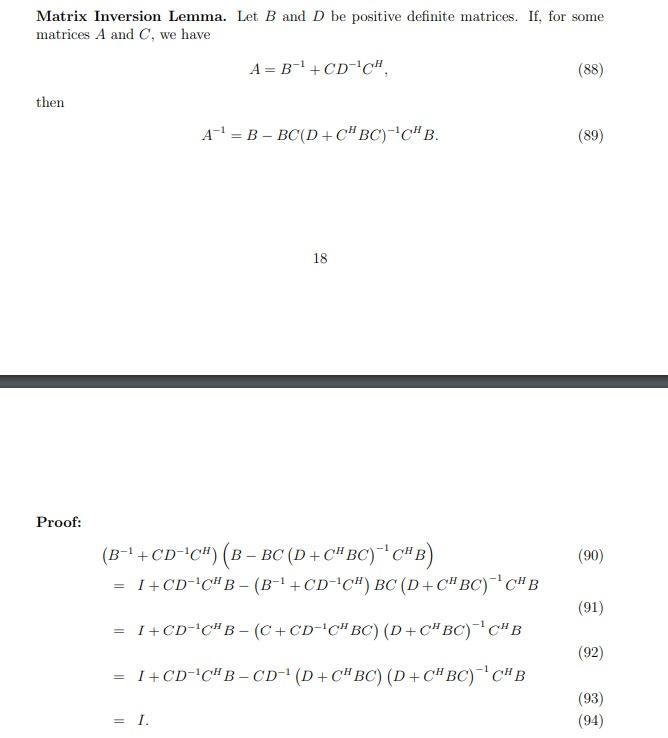 Problem 6(10%) - Woodbury's Identity Assume that you | Chegg.com