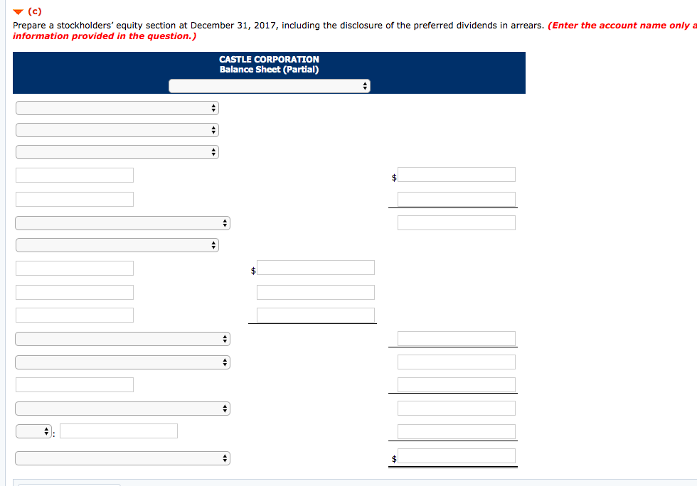 Solved Hi, please fill out the partial balance sheet. I've | Chegg.com