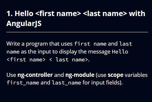 Solved 1 Hello With Angularjs Write A Program That Uses 