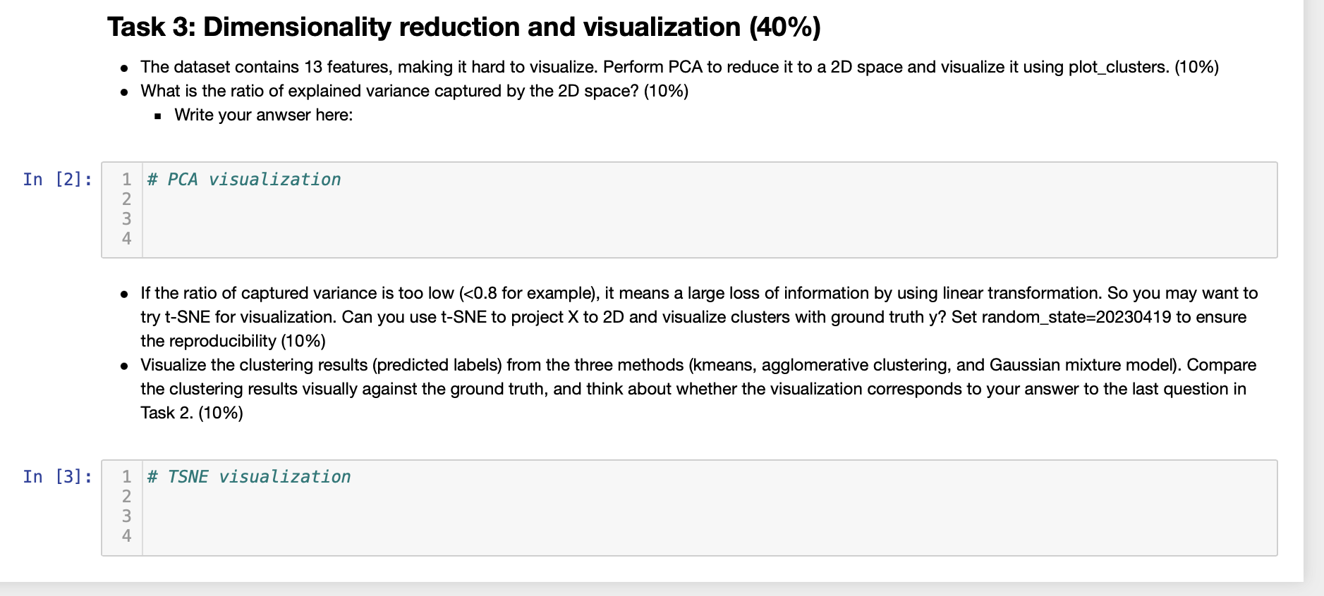 Assignment 3 Clustering And Dimensionality Reduction 