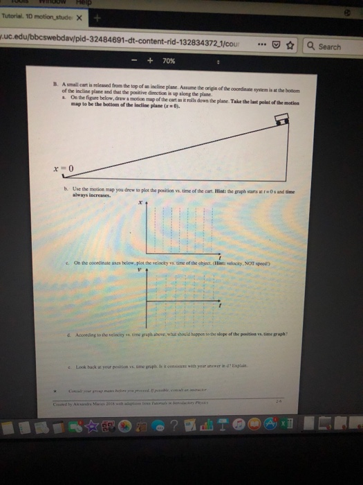 Solved Tutorial. 1D motion stude X | Chegg.com