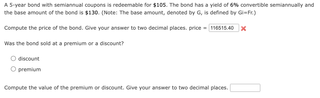 Solved A 5-year bond with semiannual coupons is redeemable | Chegg.com
