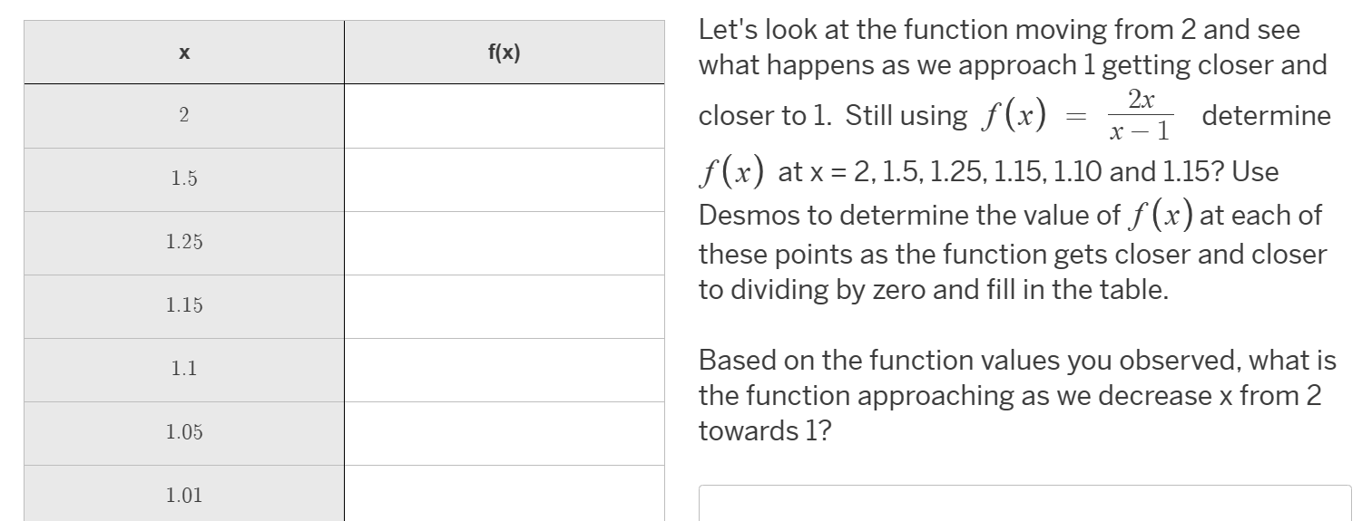 Solved Let's look at the function moving from 2 and see what | Chegg.com