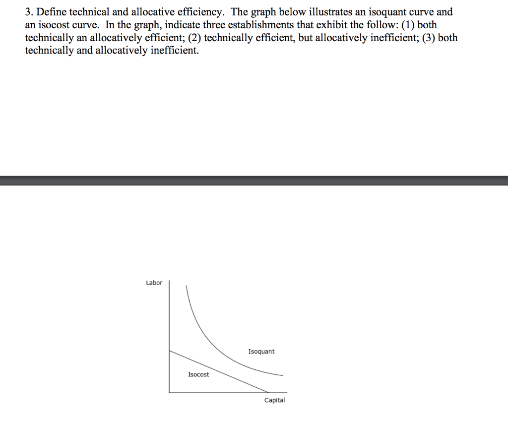 3. Define technical and allocative efficiency. The | Chegg.com