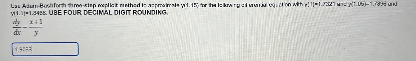 Solved Use Adam-Bashforth three-step explicit method to | Chegg.com