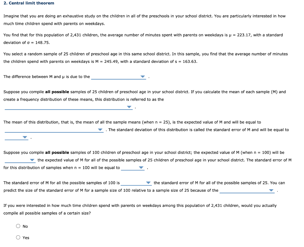 Solved 2. Central limit theorem Imagine that you are doing | Chegg.com