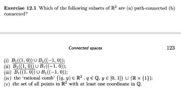 Solved Exercise 12.1 Which of the following subsets of R2 | Chegg.com