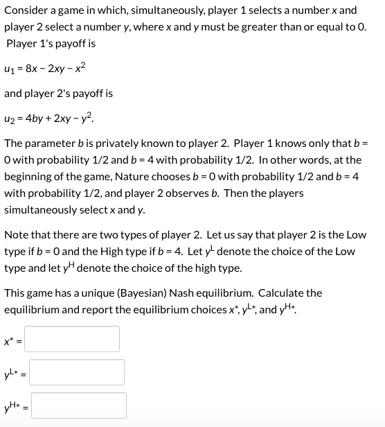 Solved Consider a game in which, simultaneously, player 1 | Chegg.com