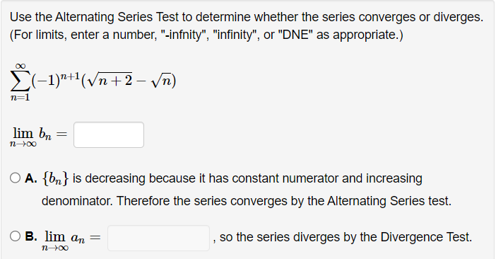 Solved Use the Alternating Series Test to determine whether | Chegg.com