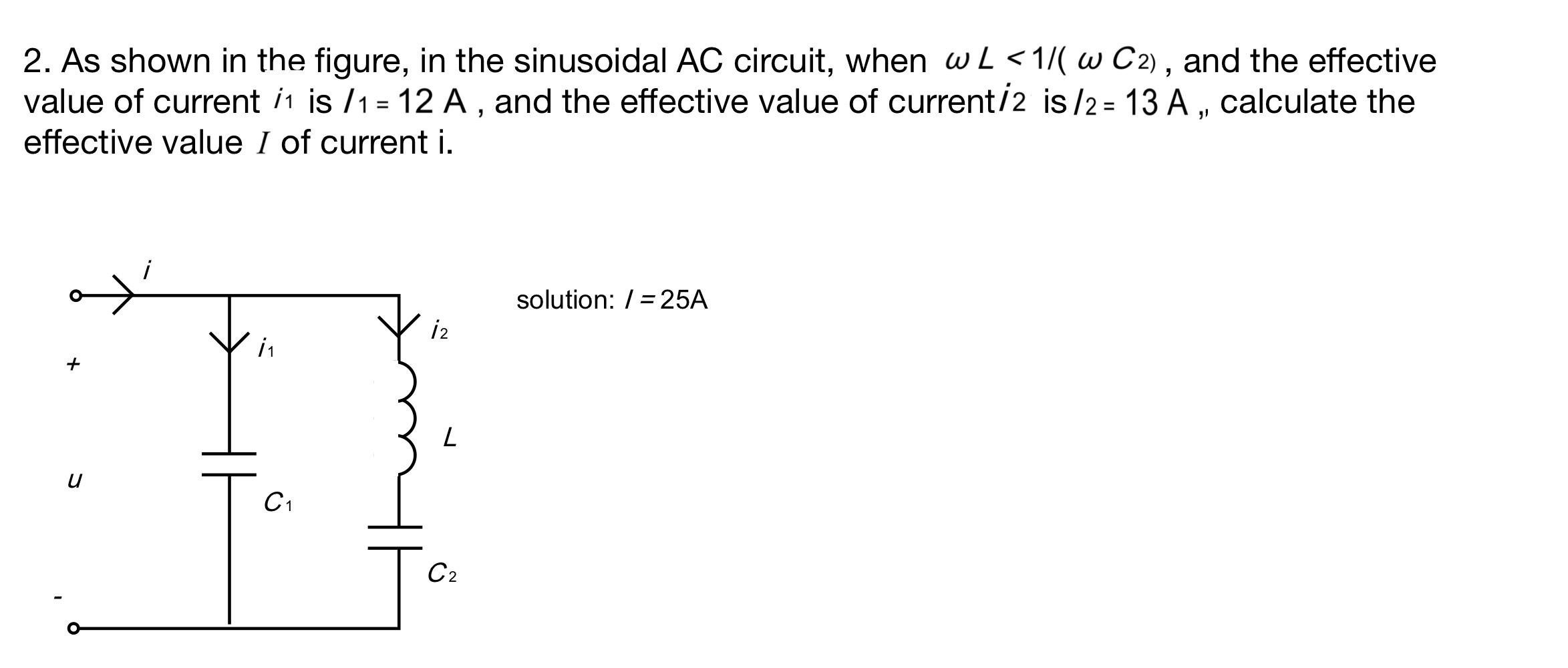 Solved 2. As shown in the figure, in the sinusoidal AC | Chegg.com