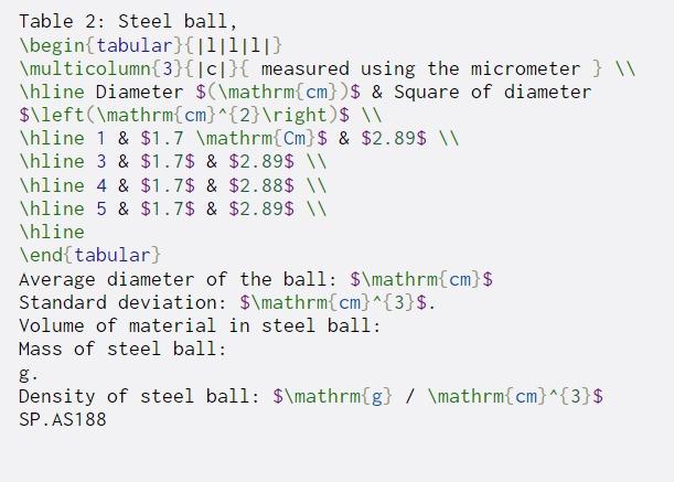 Solved Table 2: Steel ball, \begin{tabular}{|1|1|1|} {111] | Chegg.com