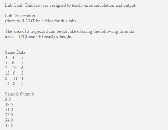 Solved Lab Goal: This lab was designed to teach value | Chegg.com