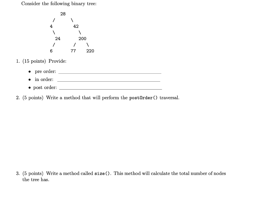 Solved 4. (10 points) Write a method called findTotalParents | Chegg.com Solved 4. (10 points) Write a method called findTotalParents | Chegg.com