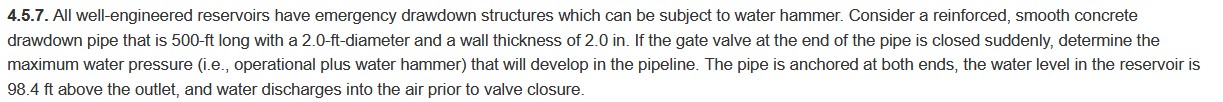 Solved 4.5.7. All well-engineered reservoirs have emergency | Chegg.com